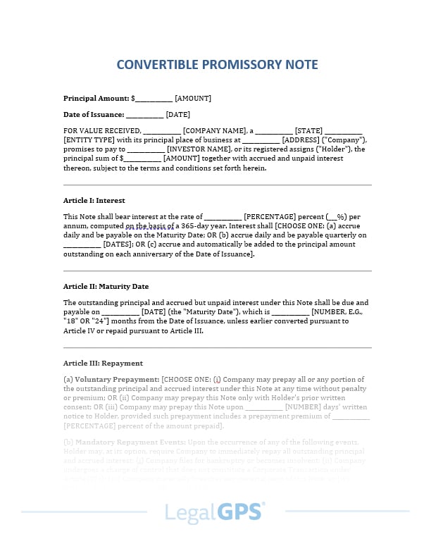 Convertible Note Agreement