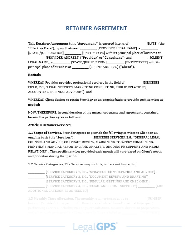Retainer Agreement