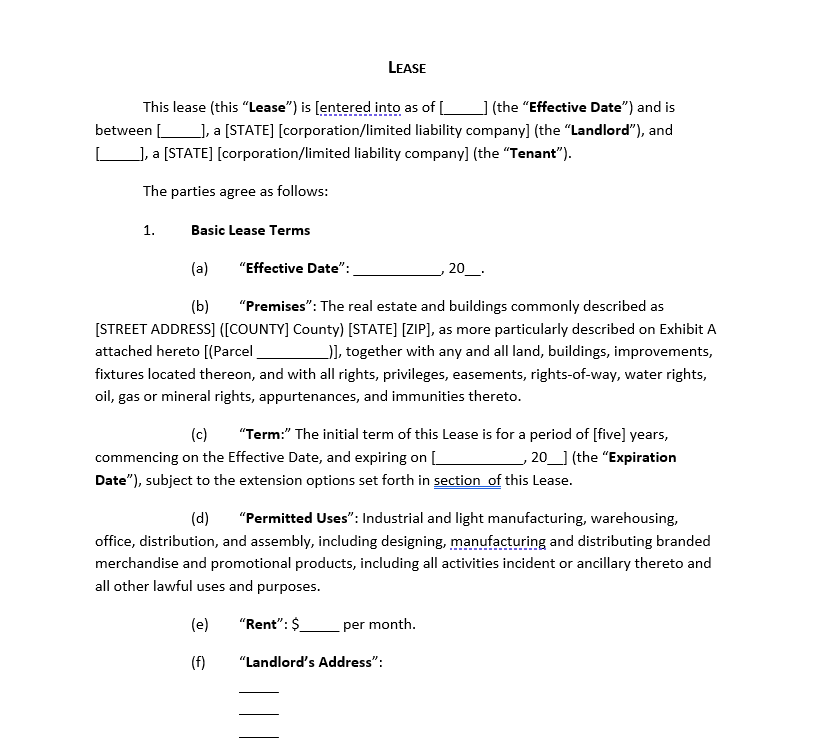 Buyer Modified Gross Lease