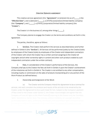 Creative Services Agreement