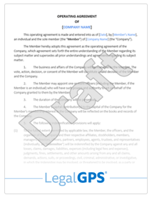 LLC Operating Agreement Template: Create a Customized Agreement Today